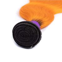 China T1B Orange Body Wave Remy Human Hair Bundles Brazilian Sew In Weave 10 to 28 Inch for sale