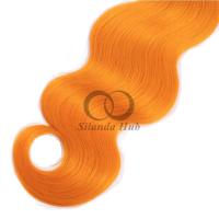 China T1B Orange Body Wave Remy Human Hair Bundles Brazilian Sew In Weave 10 to 28 Inch for sale