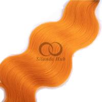 China T1B Orange Body Wave Remy Human Hair Bundles Brazilian Sew In Weave 10 to 28 Inch for sale