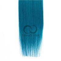 China T1B Blue Straight Remy Human Hair Bundles 3 Bundles Per Set 10-28 Inch Brazilian Weave for sale