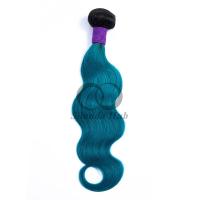 China T1B Blue Body Wave Remy Human Hair Bundles 3 Bundles Per Set 10 to 28 Inch Brazilian Sew In Weave for sale