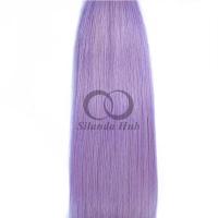 China Brazilian Remy Human Hair Bundles Straight #T1B Purple 10-28 Inch Double Wefted Sew In for sale
