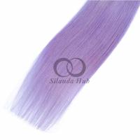 China Brazilian Remy Human Hair Bundles Straight #T1B Purple 10-28 Inch Double Wefted Sew In for sale