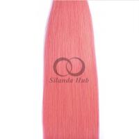 China Straight Remy Human Hair Bundles #T1B Pink Brazilian Weave 10-28 Inch 3 Bundles for sale
