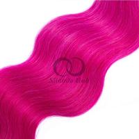 China Straight Remy Human Hair Bundles #T1B/Pink Brazilian Weave 10-28 Inch 3 Bundles for sale