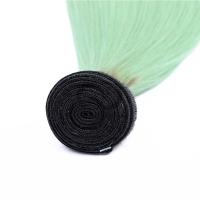 China Straight Remy Human Hair Bundles #T1B Green Brazilian Weave 10-28 Inch 3 Bundles for sale