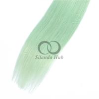 China Straight Remy Human Hair Bundles #T1B Green Brazilian Weave 10-28 Inch 3 Bundles for sale