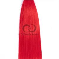 China T1B Red Straight Remy Human Hair Bundles Sew In Weave Brazilian Bundle Deals 10-28 Inch 3 Bundles for sale
