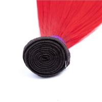 China T1B Red Straight Remy Human Hair Bundles Sew In Weave Brazilian Bundle Deals 10-28 Inch 3 Bundles for sale