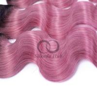China T1B Pink Body Wave Remy Human Hair Bundles Sew In Weave Brazilian 10-28 Inch 3 Bundles for sale