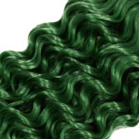China T1B Green Deep Wave Remy Human Hair Bundles Brazilian Sew In Weave 10-28 Inch 3 Bundles for sale