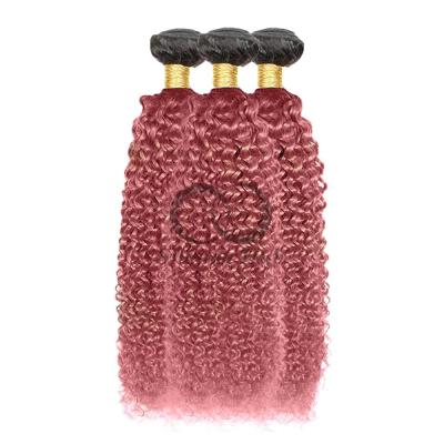 China Remy Human Hair Bundles Kinky Curly Brazilian Weave 10-28 Inch 3 Bundles for sale