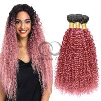 China Remy Human Hair Bundles Kinky Curly Brazilian Weave 10-28 Inch 3 Bundles for sale