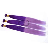 China Purple Light Purple Straight Remy Human Hair Bundles Sew In Weave Brazilian 10-28 Inch 3 Bundles for sale
