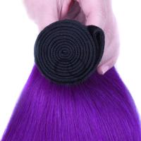 China Straight Remy Human Hair Bundles #T1B Purple Rose Red 14-28 Inch Brazilian Weave for sale