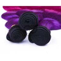 China T1B Purple Rose Red Body Wave Remy Human Hair Bundles 14 28 Inch Brazilian Sew In Weave for sale