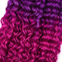 China T1B Purple Rose Red Kinky Curly Remy Human Hair Bundles 14-28 Inch Brazilian Weave for sale