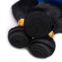 China T1B Blue Light Blue Body Wave Remy Human Hair Bundles 14-28 Inch Sew In Weave Brazilian Bundle Deals for sale