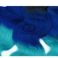 China T1B Blue Light Blue Body Wave Remy Human Hair Bundles 14-28 Inch Sew In Weave Brazilian Bundle Deals for sale