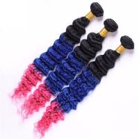China Deep Wave Remy Human Hair Bundles Brazilian Sew In Weave 14-28 Inch 3 Bundles Per Set for sale