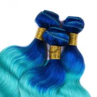 China Blue Light Blue Yellow Body Wave Remy Human Hair Bundles 14 28 Inch Brazilian Sew In Weave for sale