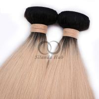 China Remy Human Hair Bundles Straight #T1B/613/Pink Brazilian Weave 14-28 Inch 3 Bundles for sale
