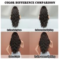 China Natural Black Long Body Wave Synthetic Wig 30 Inch High Temperature Fiber Machine Made for sale