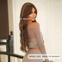China Light Brown Body Wave Synthetic Wig for Women 31 Inch Long Machine Made for sale