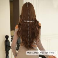 China Light Brown Body Wave Synthetic Wig for Women 31 Inch Long Machine Made for sale