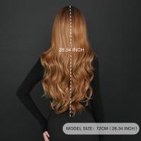 China Fashion Long Body Wave Highlighted Blonde Synthetic Wig 28 Inch for Women for sale