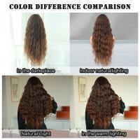 China Fashion Long Body Wave Brown Synthetic Wig for Women 30 Inch High Temperature Fiber for sale