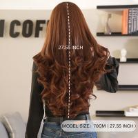 China Fashion Long Body Wave Hair Auburn Synthetic Wig 27 Inch for Women for sale
