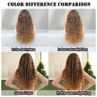 China Fashion Long Deep Wave Two Tone Brown Blonde Synthetic Wig 28 Inch for Women for sale