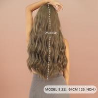 China Blonde Body Wave Synthetic Wig 26 Inch Long Hair for Women High Temperature Fiber for sale