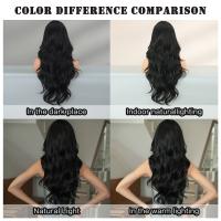 China 30 Inch Long Body Wave Synthetic Wig Black Red High Temperature Fiber Machine Made for sale
