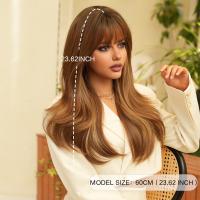 China Fashion Long Body Wave Highlighted Blonde Synthetic Wig 24 Inch for Women for sale