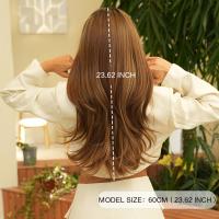 China Fashion Long Body Wave Highlighted Blonde Synthetic Wig 24 Inch for Women for sale
