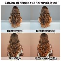China Fashion Long Body Wave Highlighted Brown Blonde Synthetic Wig 24 Inch for Women for sale