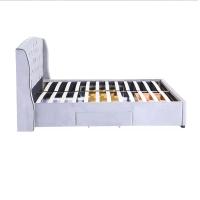 China European Design Bedroom Furniture Upholstered Bed With Storage Drawers for sale
