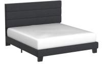 China King Size Fabric Tufted Bed With Storage With Headboard And Wooden Slats for sale