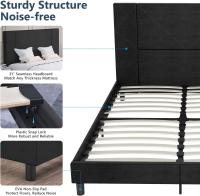 China Manufacturer Upholstered Storage Platform Bed With Tufted Velvet Headboard Mattress Foundation for sale