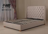 China Durable Customized King Size Upholstered Platform Bed With Storage Space Underneath for sale