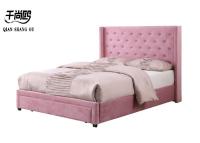 China Pink Princess Upholstered Bed With Drawers Size Customizable for sale