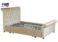 China Drawer Storage King Size Bed , Hotel Soft Queen Bed Frame for sale