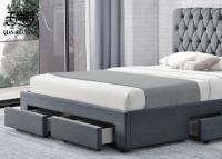 China Close Fitting Tufted Platform Storage Bed for Bedroom / Living Room for sale