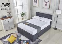 China Sturdy Leather Linen Grey Upholstered Storage Bed Home Furniture for sale
