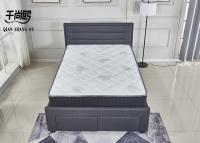 China Sturdy Leather Linen Grey Upholstered Storage Bed Home Furniture for sale