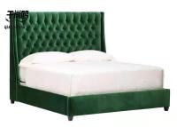 China Contemporary button tufted platform queen size gas lift storage bed for sale