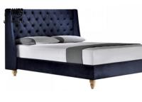 China Contemporary button tufted platform queen size gas lift storage bed for sale