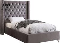 China Luxury platform king low upholstered headboard size storage bed for sale